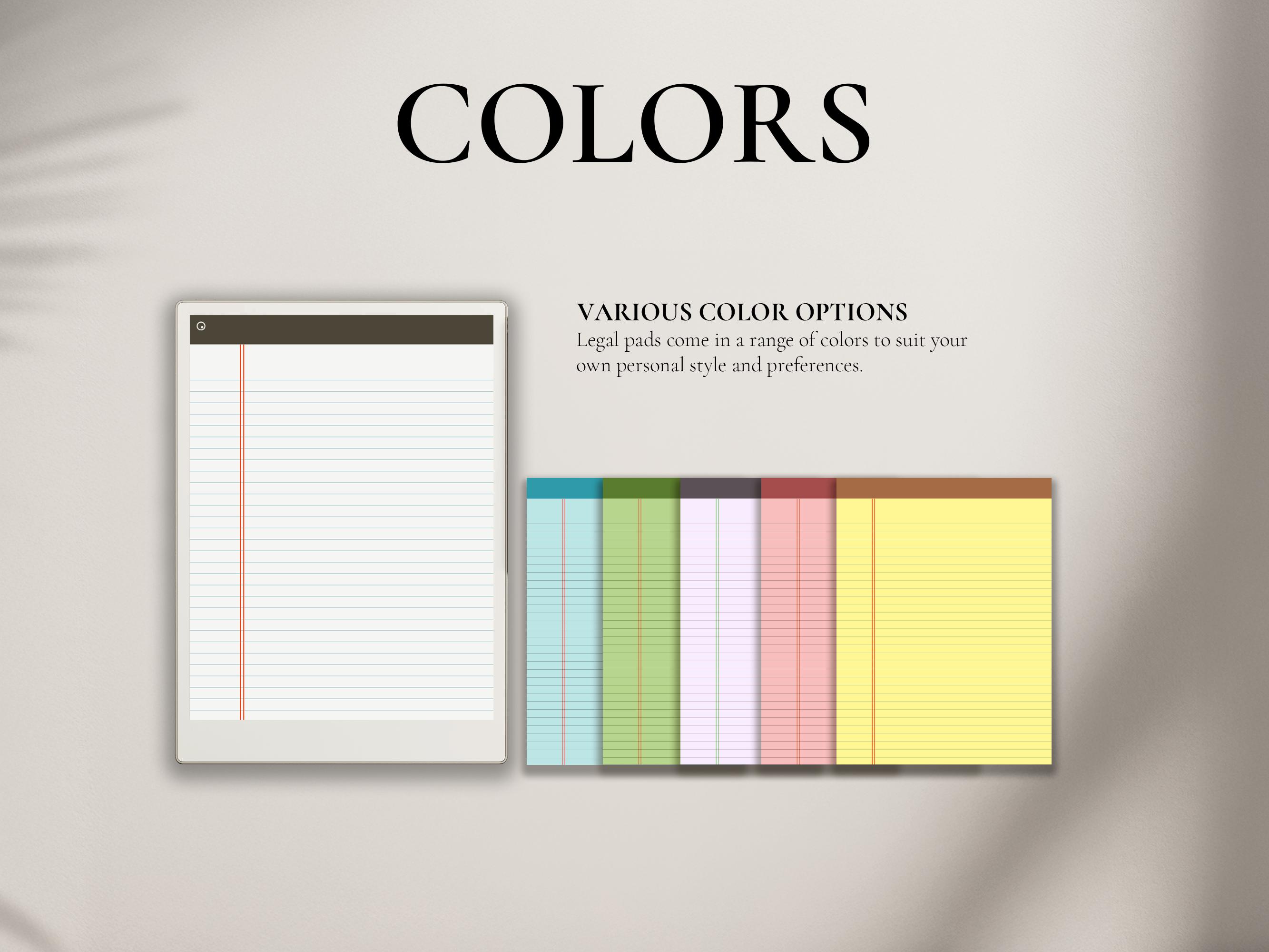 Legal Pad Notebook for Remarkable Paper Pro | Yellow Legal Paper ...