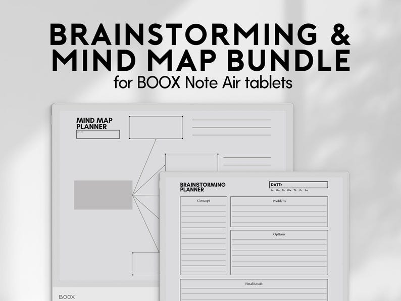 Brainstorming and Mind Map Bundle | for Fits Onyx BOOX Note Air Tablets ...