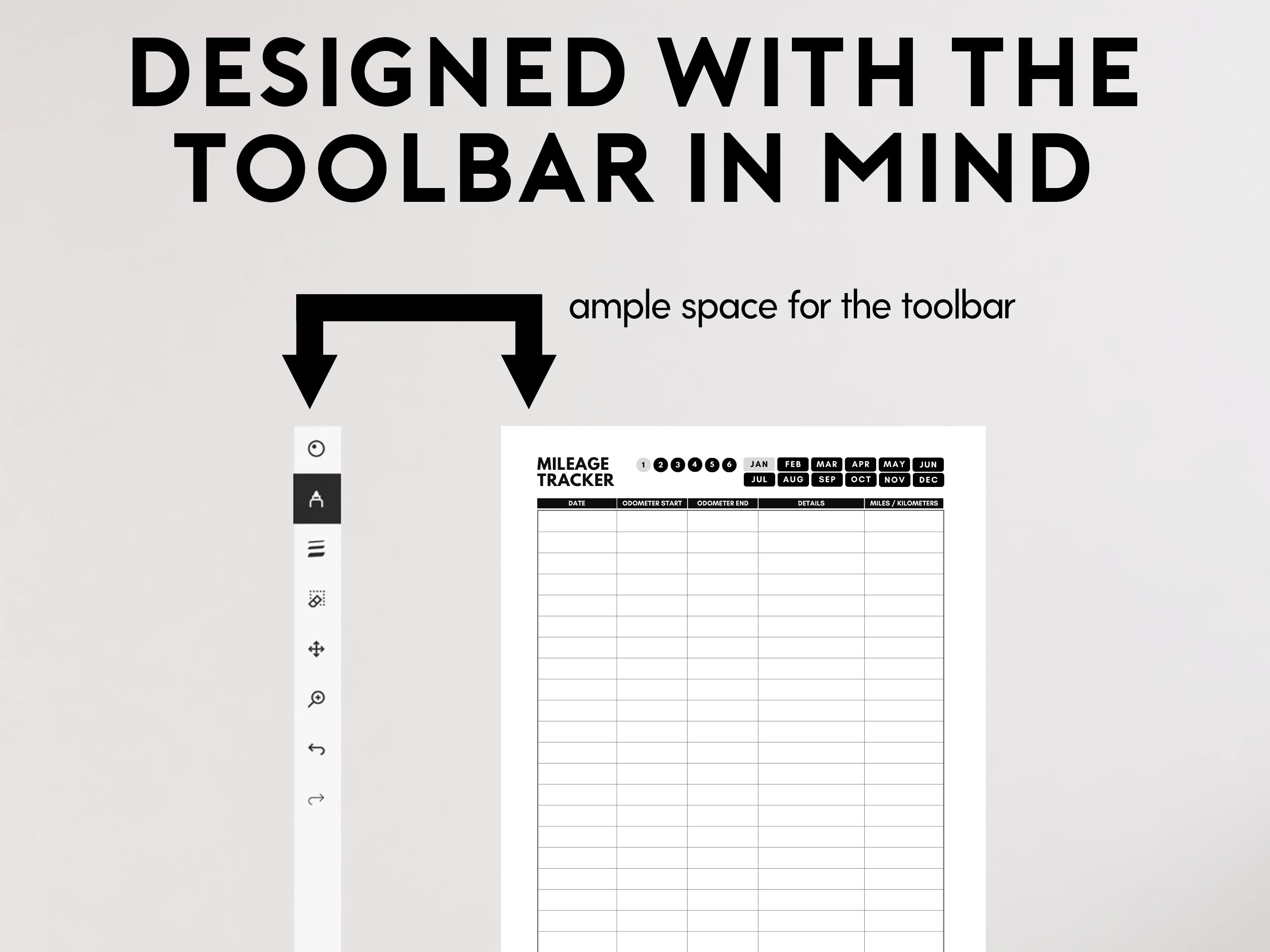 Monthly Mileage Tracker | Fits Remarkable 2 | Business Tracker Template ...