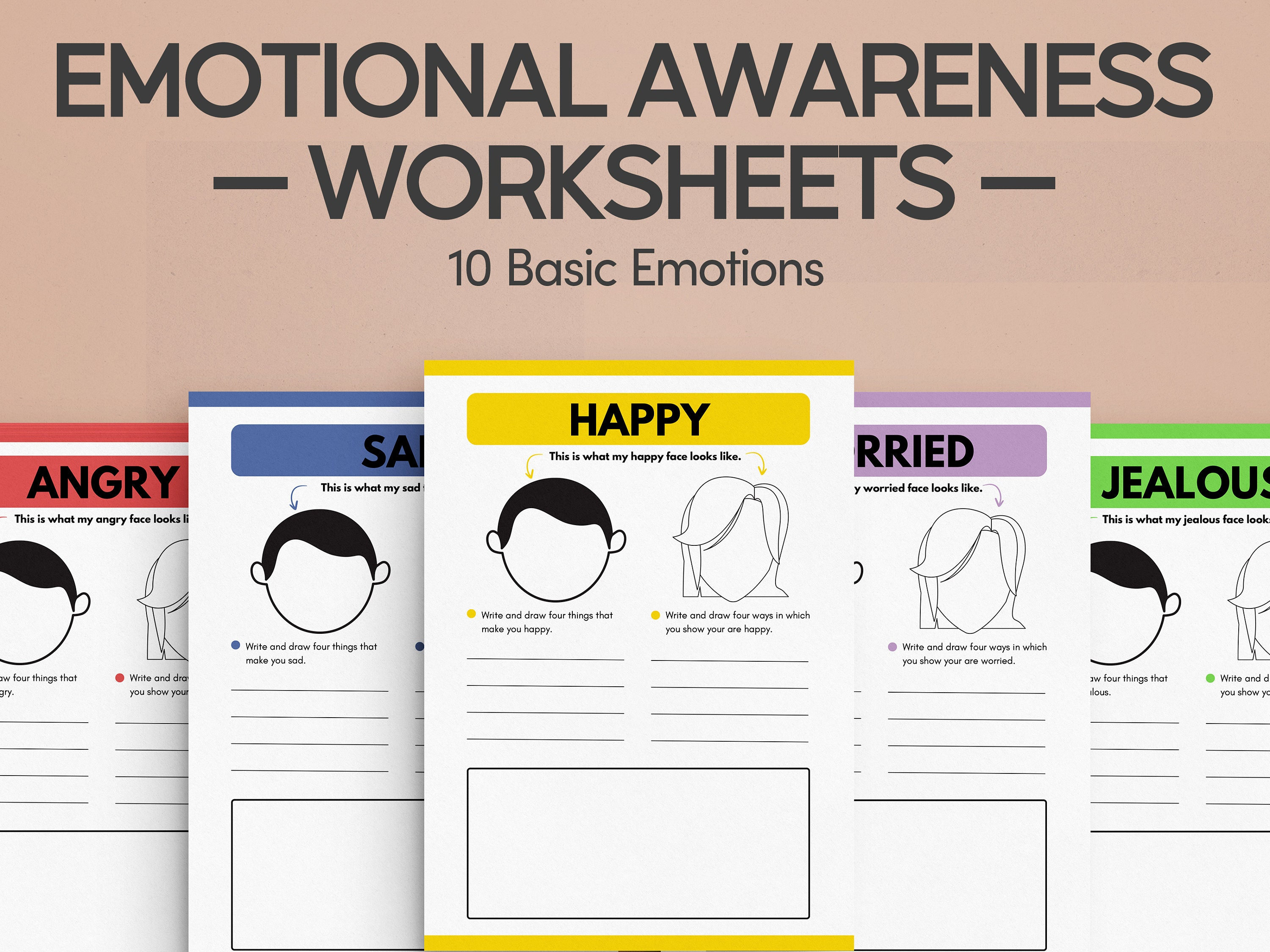 Emotional Awareness Worksheets | Social and Emotional Learning ...