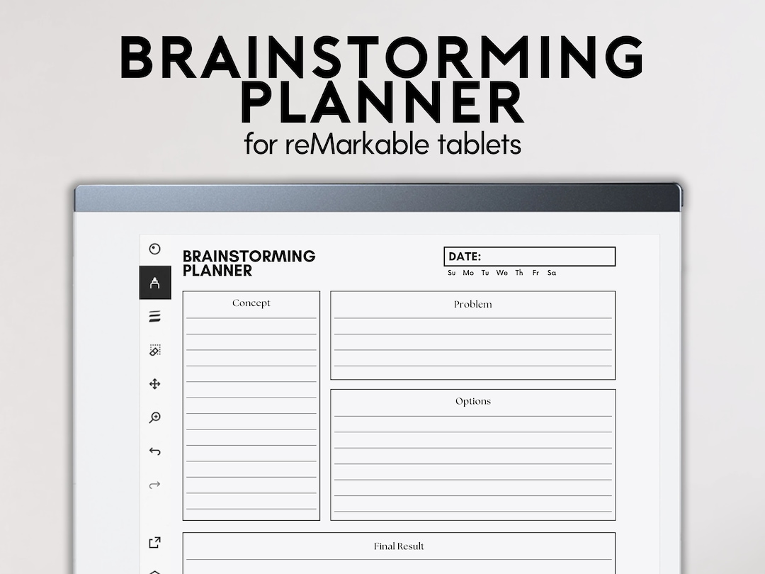 Brainstorming Planner Template Remarkable Template Brainstorming ...