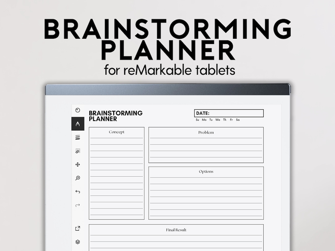 Brainstorming Planner Template Fits Remarkable 1&2 | Brainstorming ...