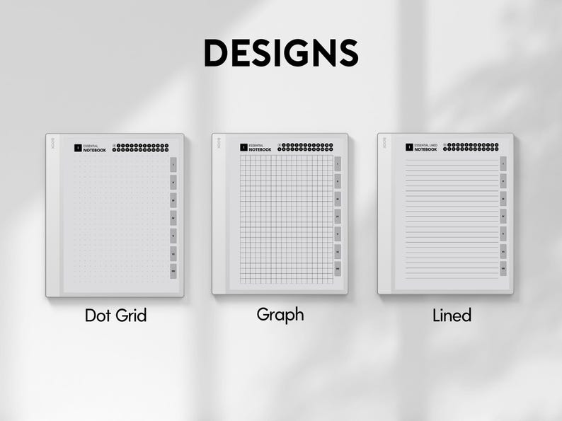 Notebook Pack for BOOX Note Air | Digital Notebook Bundle | Graph ...