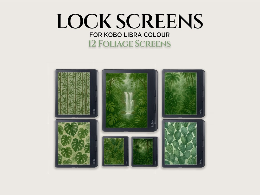 Foliage Lock Screens for Kobo Libra Colour | Color Screensavers ...