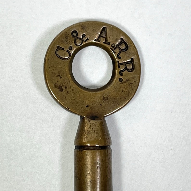 C&A RR Brass Hollow Tapered Barrel Railroad Switch Key • Chicago and ...