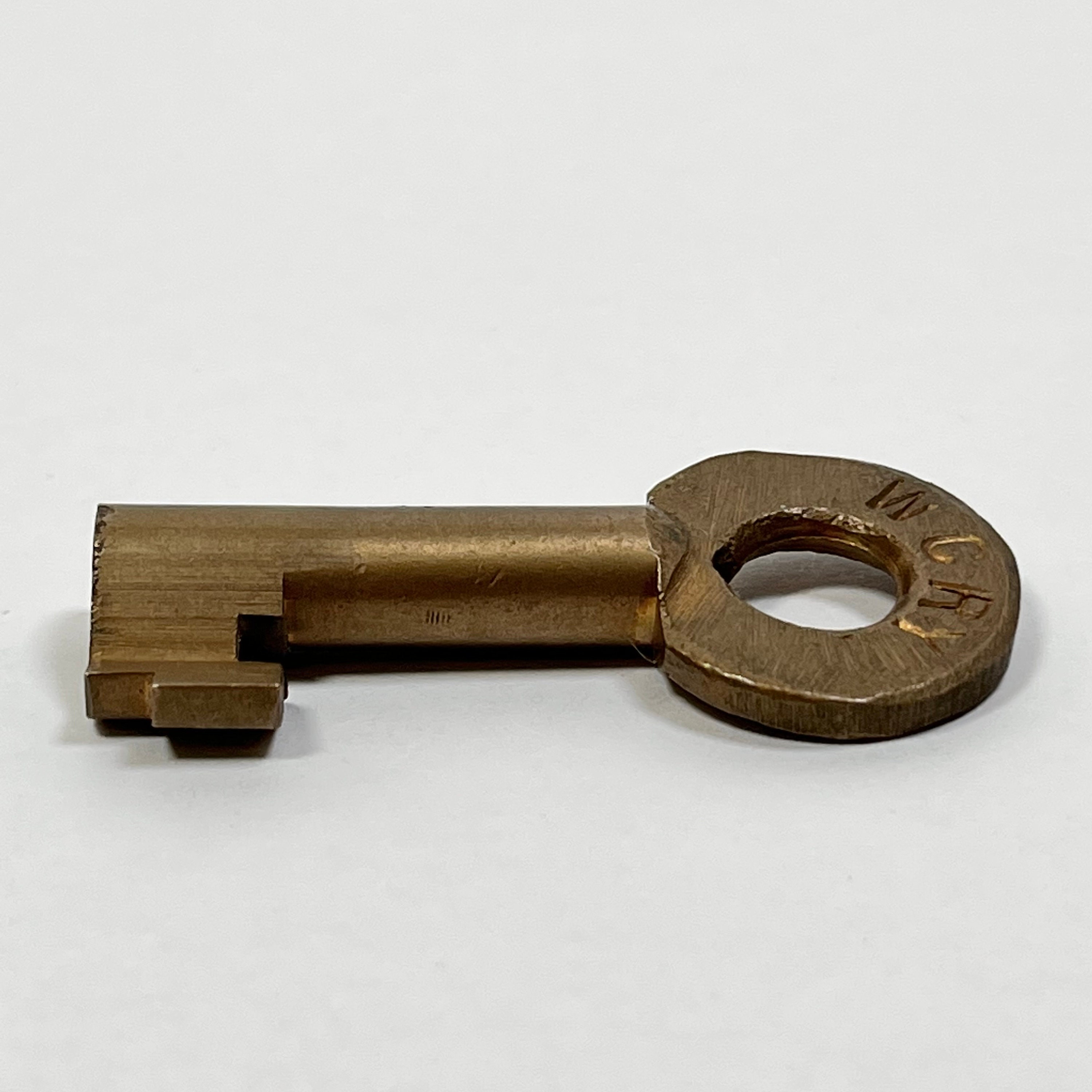 WCRY WC Ry Railroad Key Brass Hollow Barrel • Wisconsin Central Railway ...