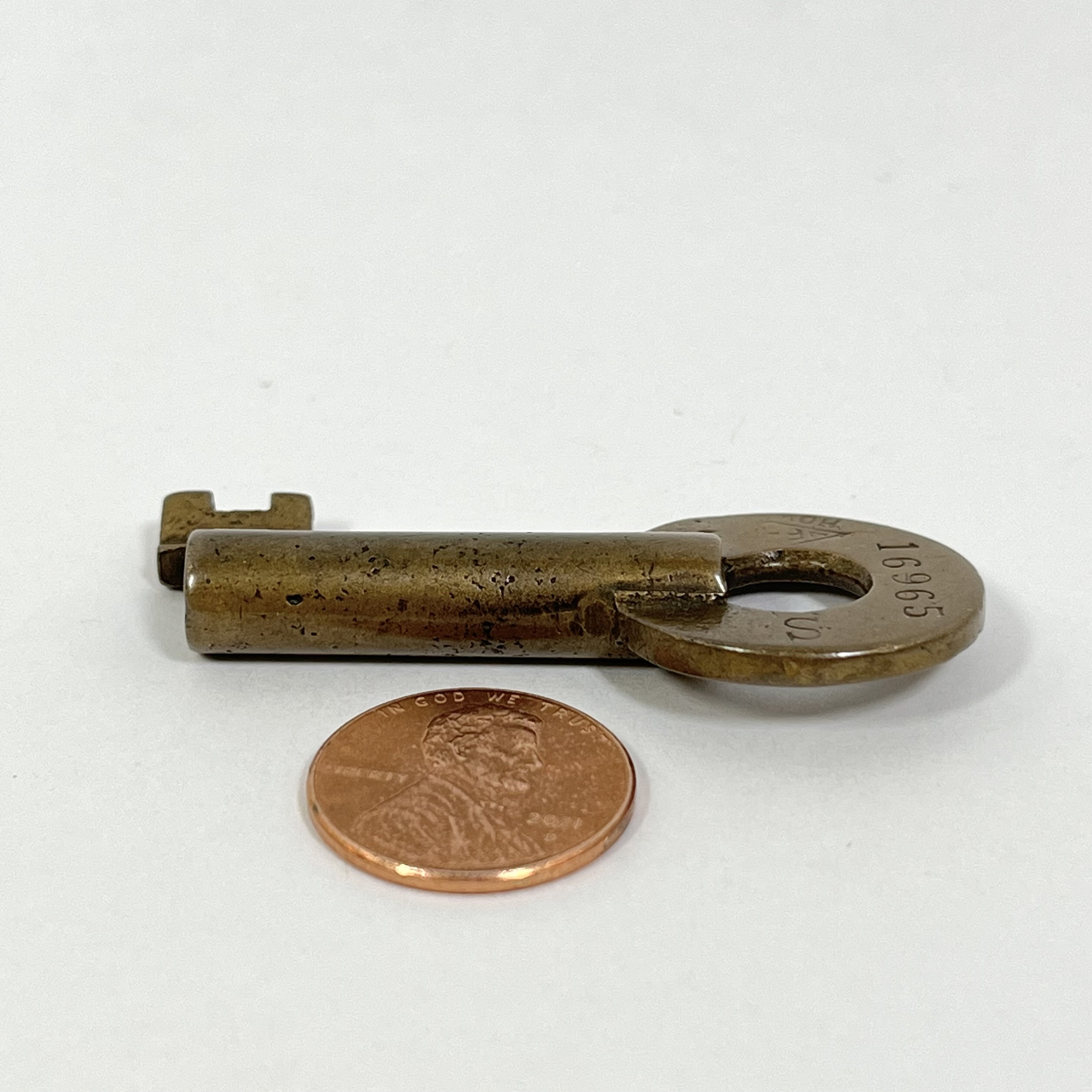 WRR Wabash Brass Hollow Barrel Railroad Switch KEY Train Rr Fraim ...