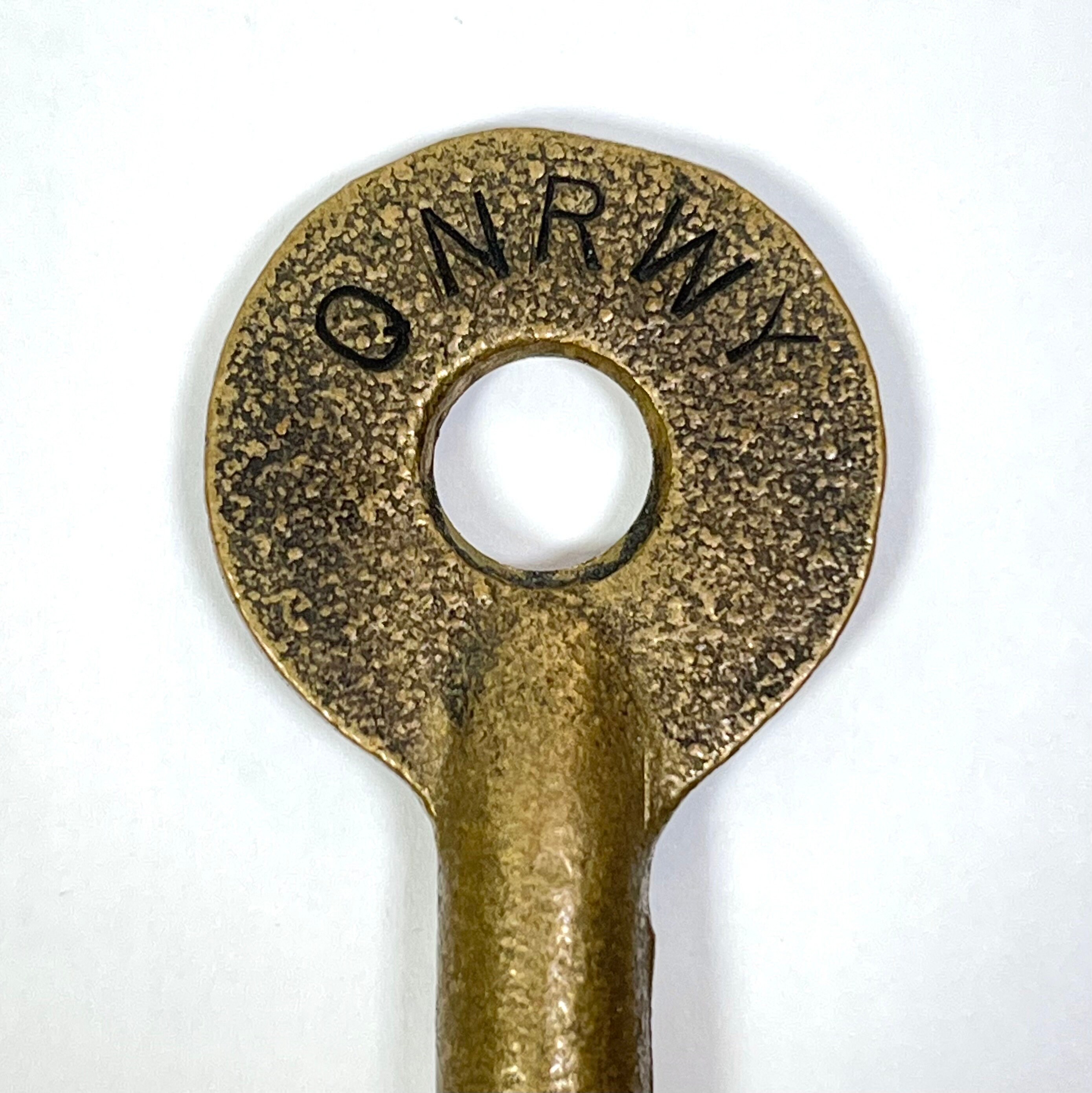 ONRWY Brass Hollow Barrel Railroad Key • Ontario Railway?? • Adlake - Etsy