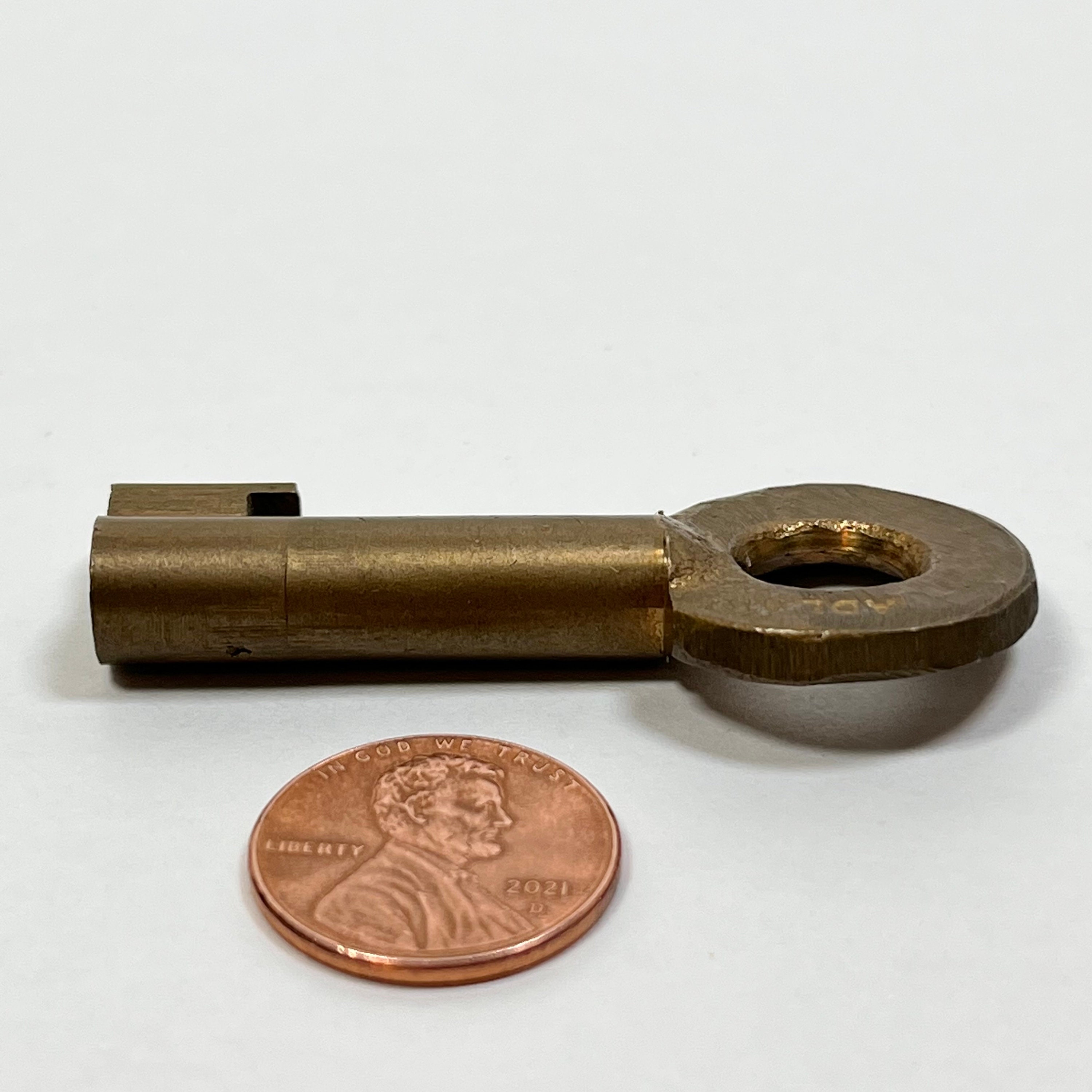 WCRY WC Ry Railroad Key Brass Hollow Barrel • Wisconsin Central Railway ...