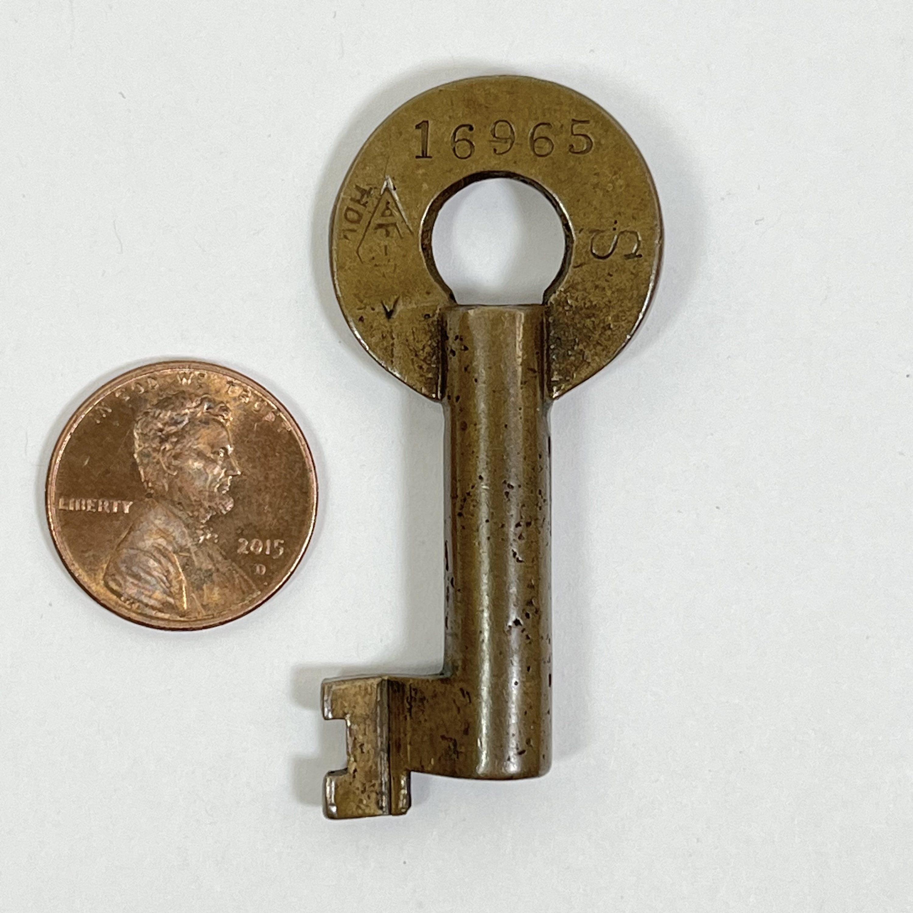 WRR Wabash Brass Hollow Barrel Railroad Switch KEY Train Rr Fraim ...