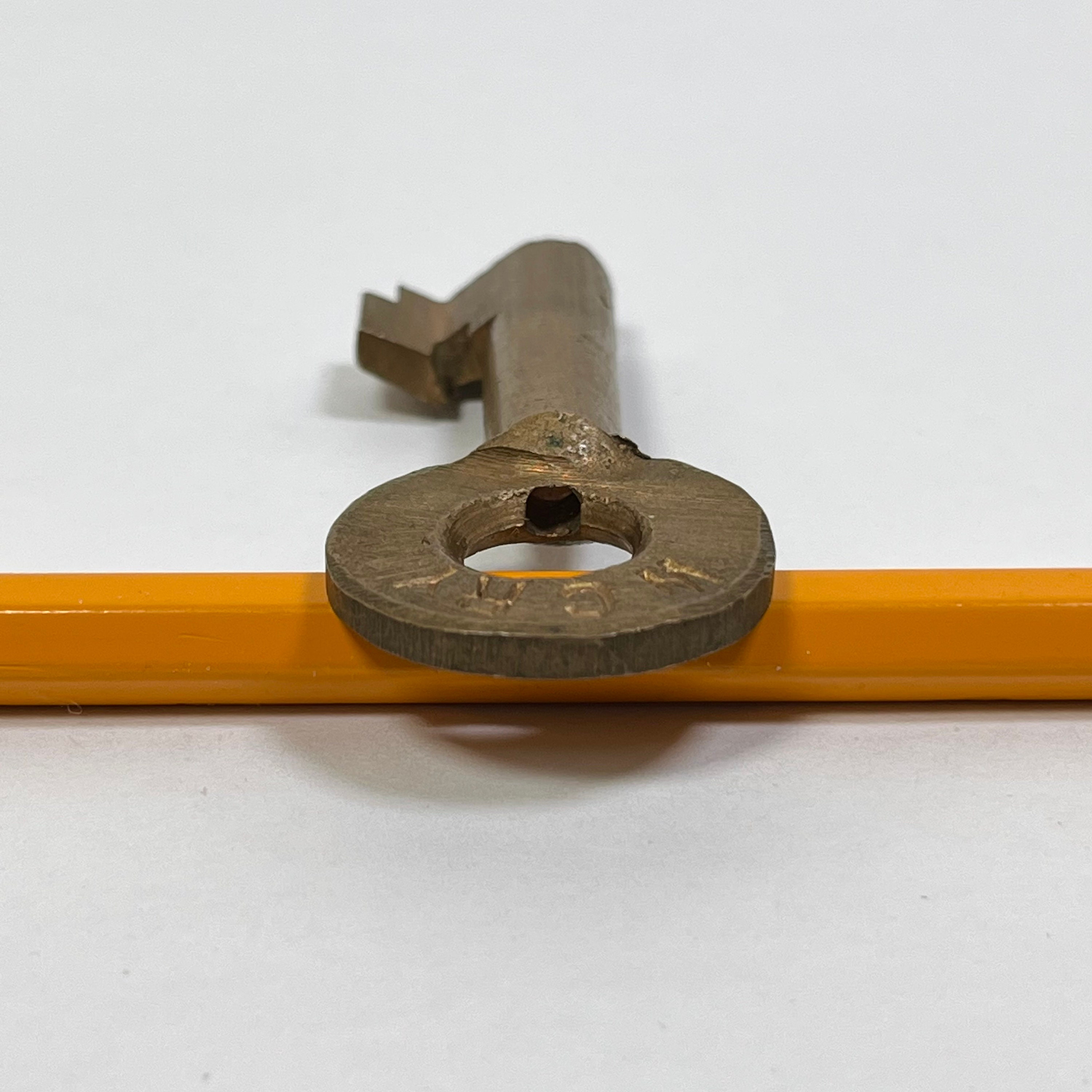 WCRY WC Ry Railroad Key Brass Hollow Barrel • Wisconsin Central Railway ...