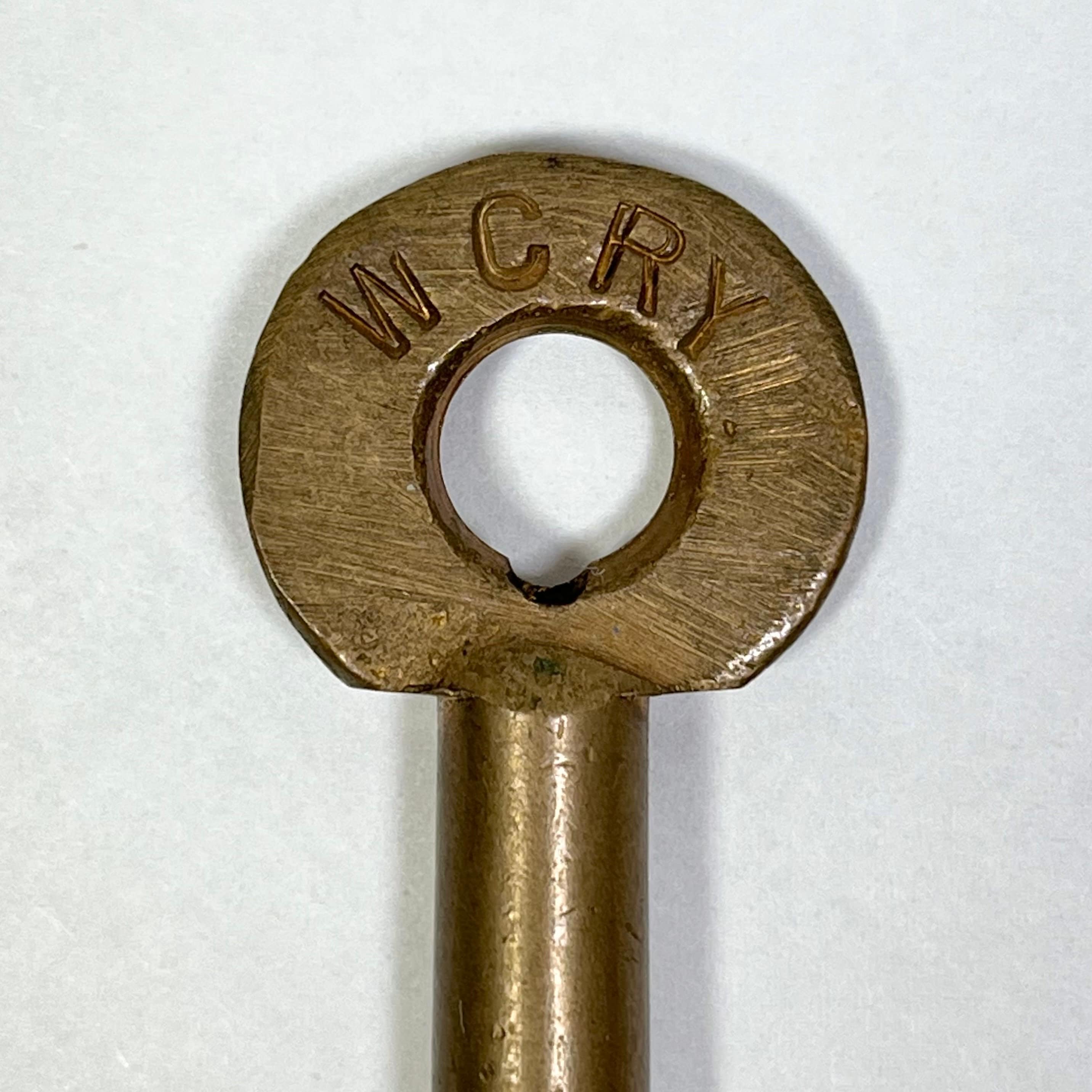 WCRY WC Ry Railroad Key Brass Hollow Barrel • Wisconsin Central Railway ...