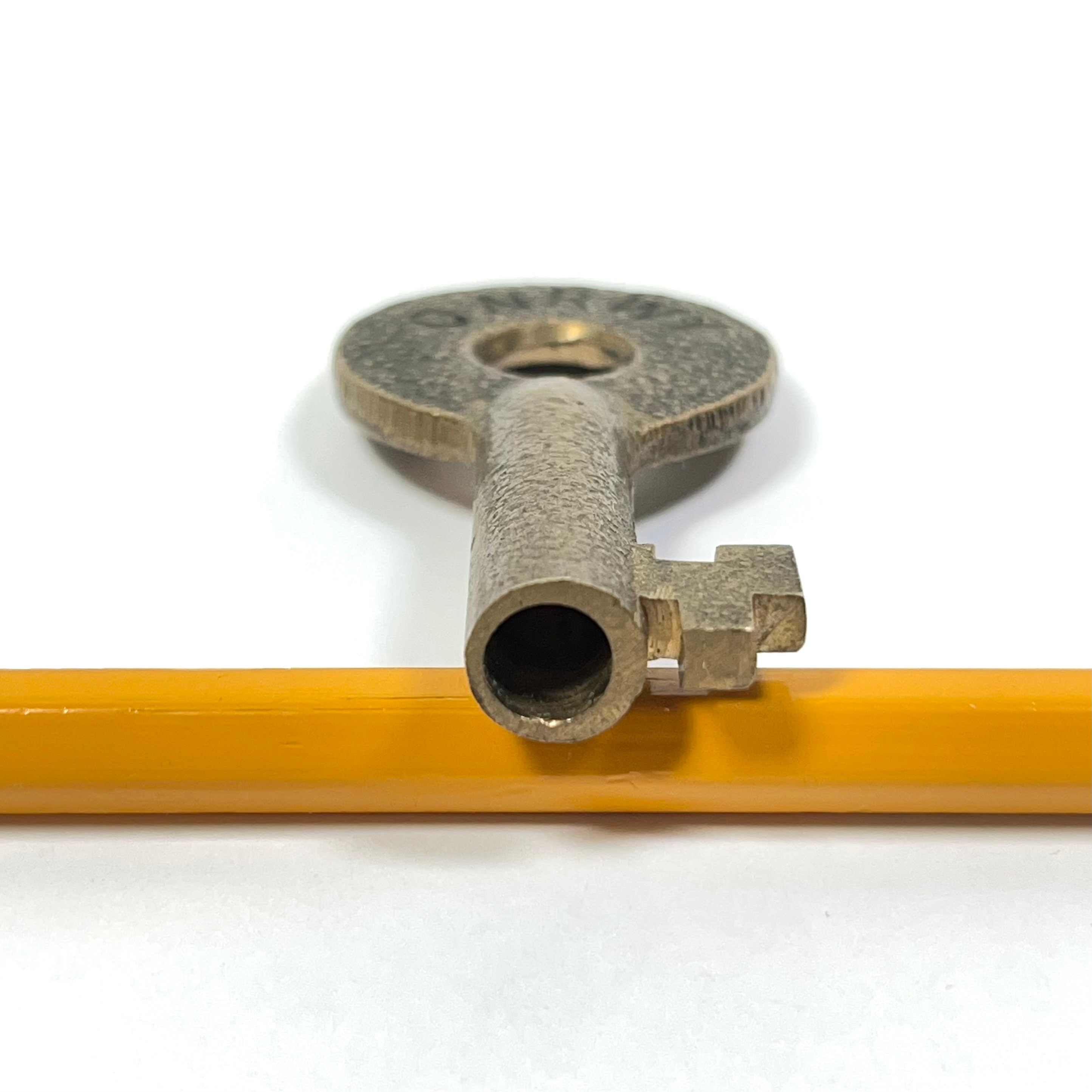 ONRWY Brass Hollow Barrel Railroad Key • Ontario Railway?? • Adlake - Etsy