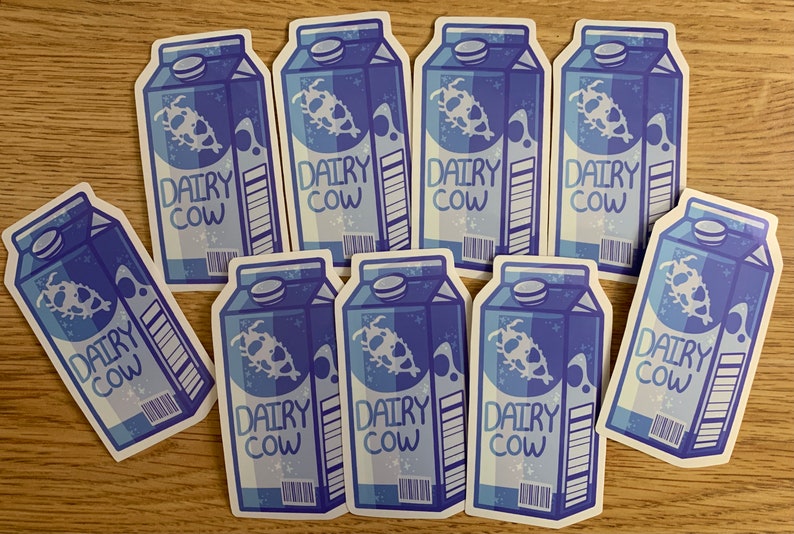Dairy Cow Isopod Milk Sticker - Etsy