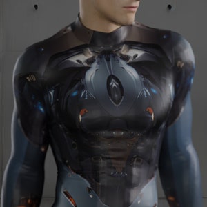HAUTICO Cyborg Performance Costume for Men (customizable), Rave Party Outfit Men, Halloween ...