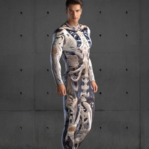 Skeleton Costume for Men, Rave Party Costume, Halloween Costume, A125M ...