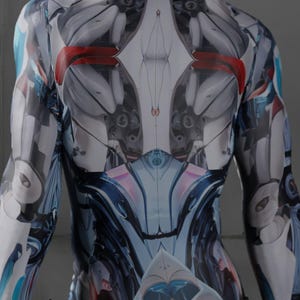 Robot Costume for Men, Rave and Festival Bodysuit, Cyber Skeleton ...