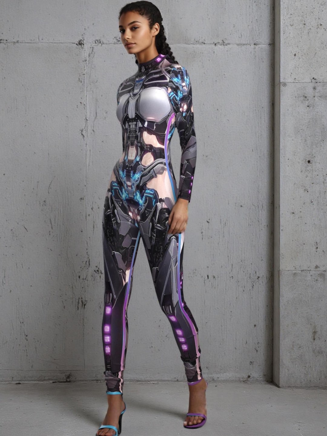 Futuristic Bodysuit, Cyberpunk Rave Costume, Robot Clothing - Etsy