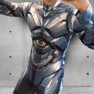 Knight Bodysuit Costume Men, Exoskeleton Robot Costume, Rave Party ...