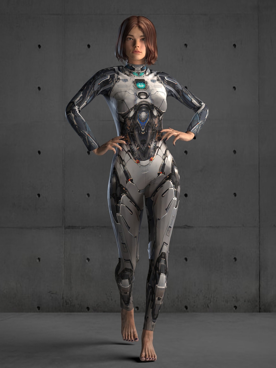 Halloween Cyborg Costume Custom Fit Available Cyberpunk Clothing Rave Costumes Futuristic