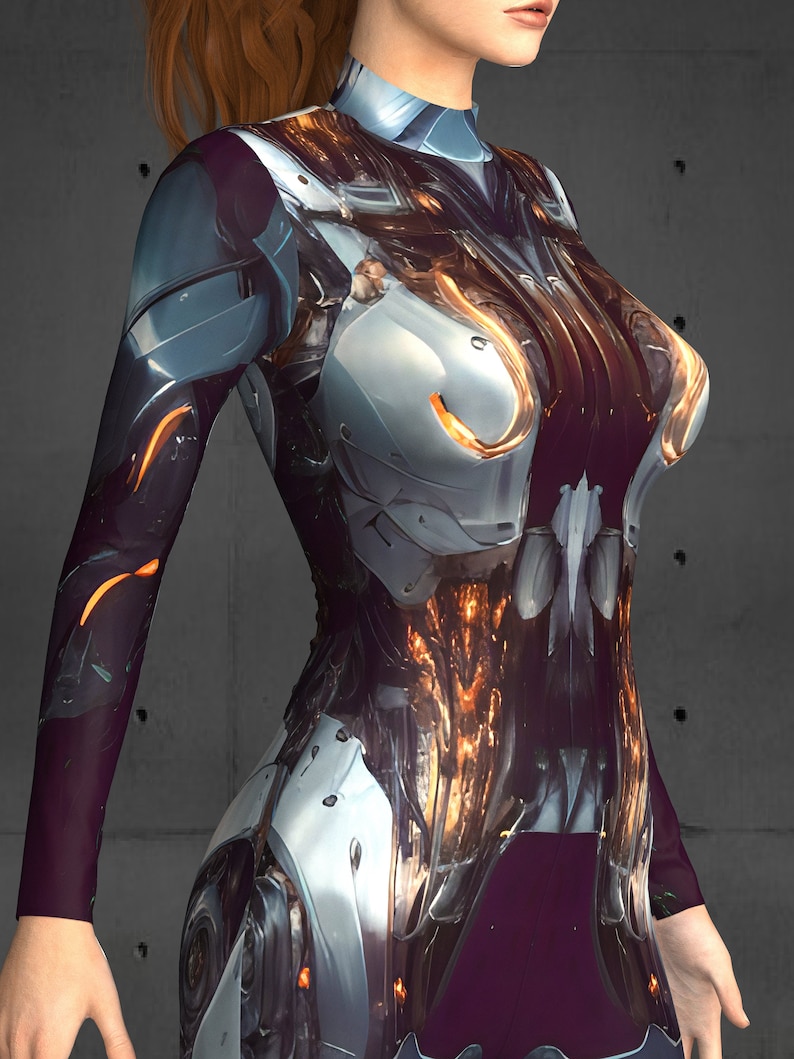 Futuristic Cyborg Armor Costume, Robotic Cyberpunk Clothing, Dancing Performance Costume ...