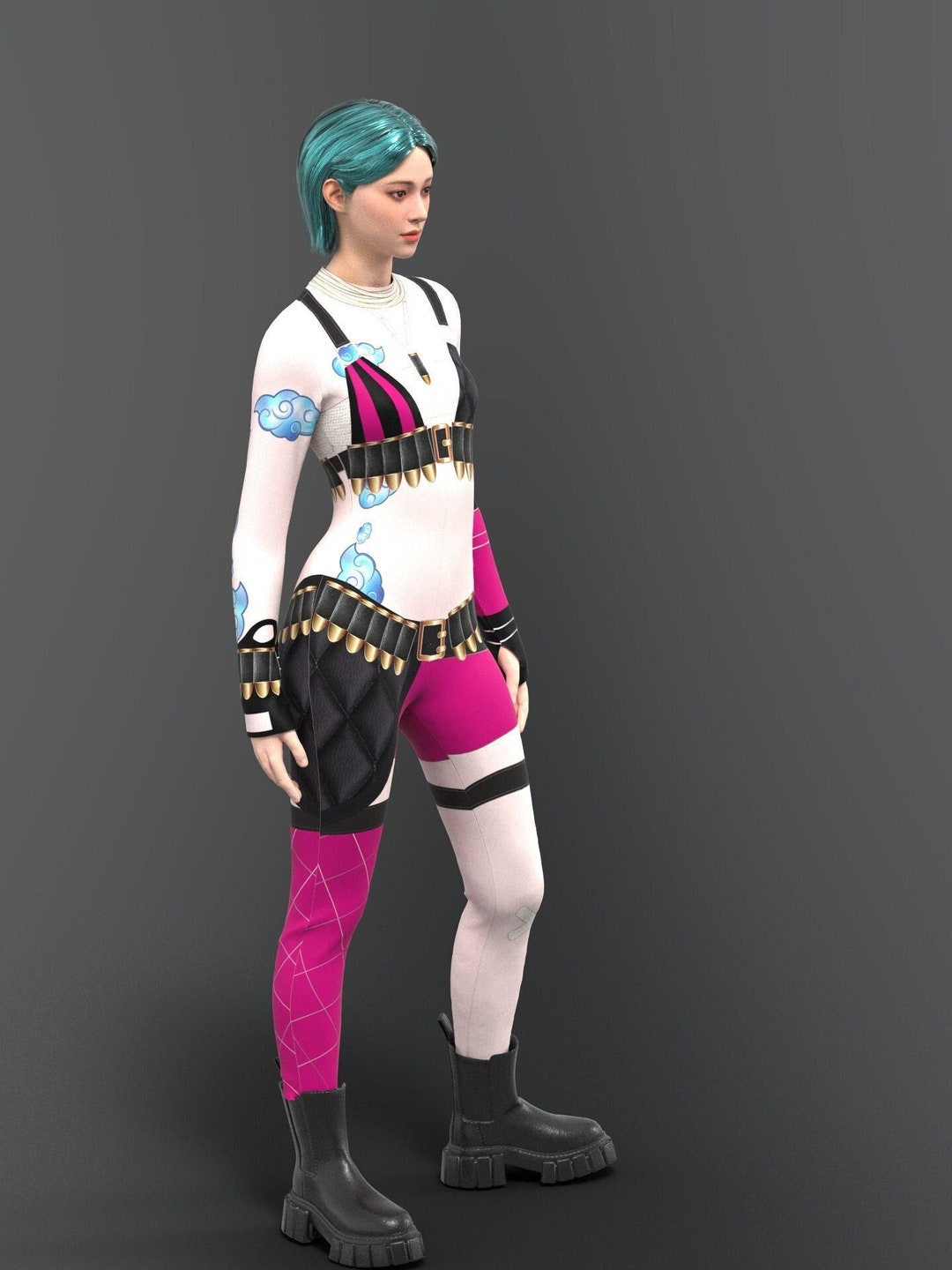 Halloween Jinx Bodysuit, Cosplay, Bodysuit for Music Festivals, Gaming ...