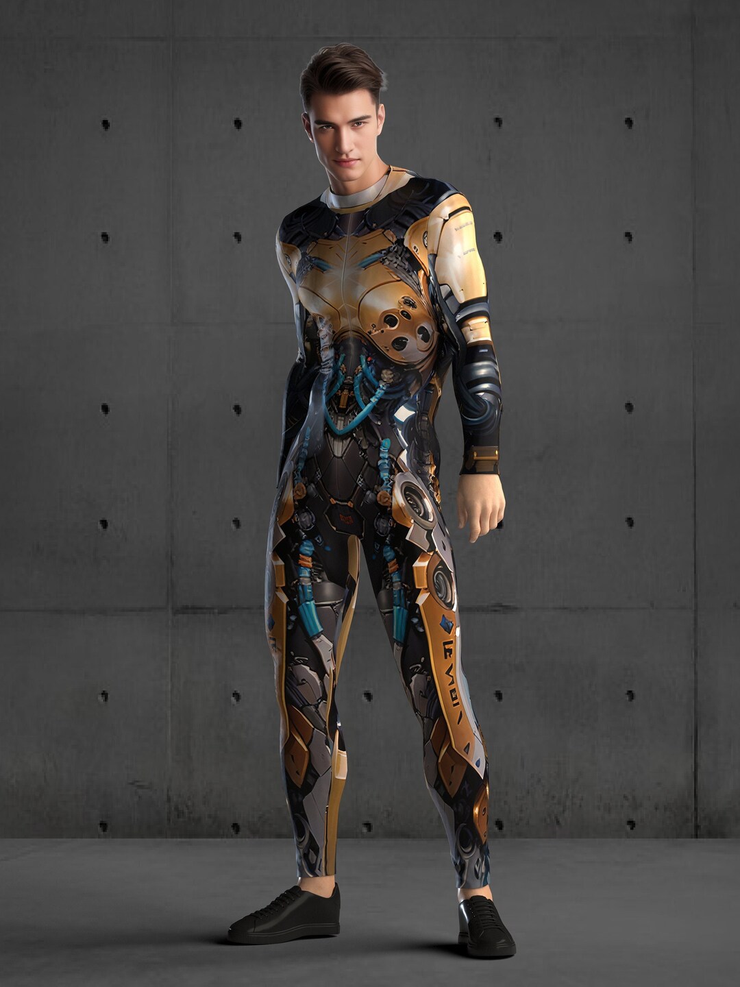 Cyborg Costume Men, Rave Costume Men, Festival Bodysuit Men, Rave ...