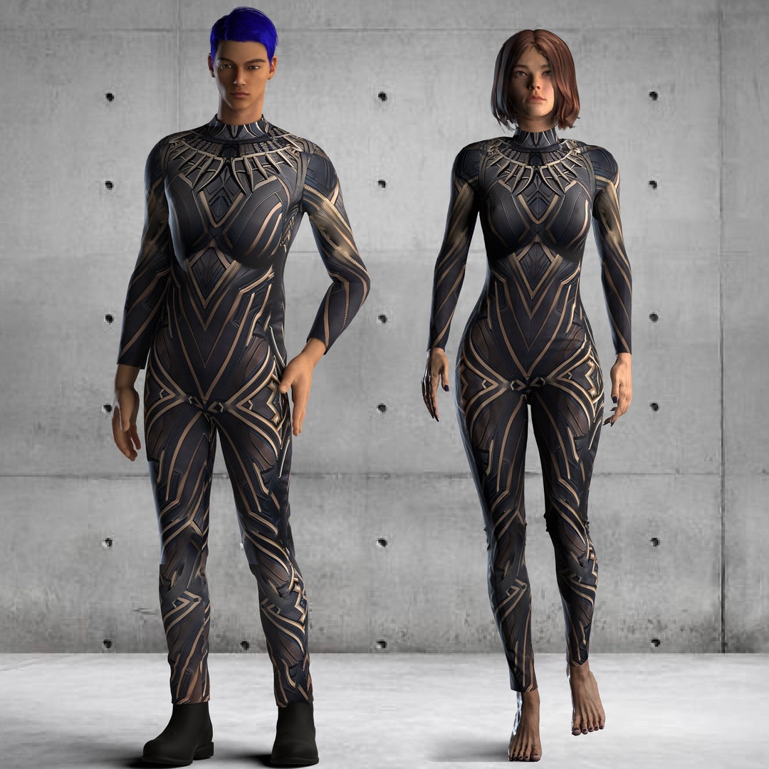 Cyberpunk Couple Costumes for Halloween, Panther Costumes for Couples ...