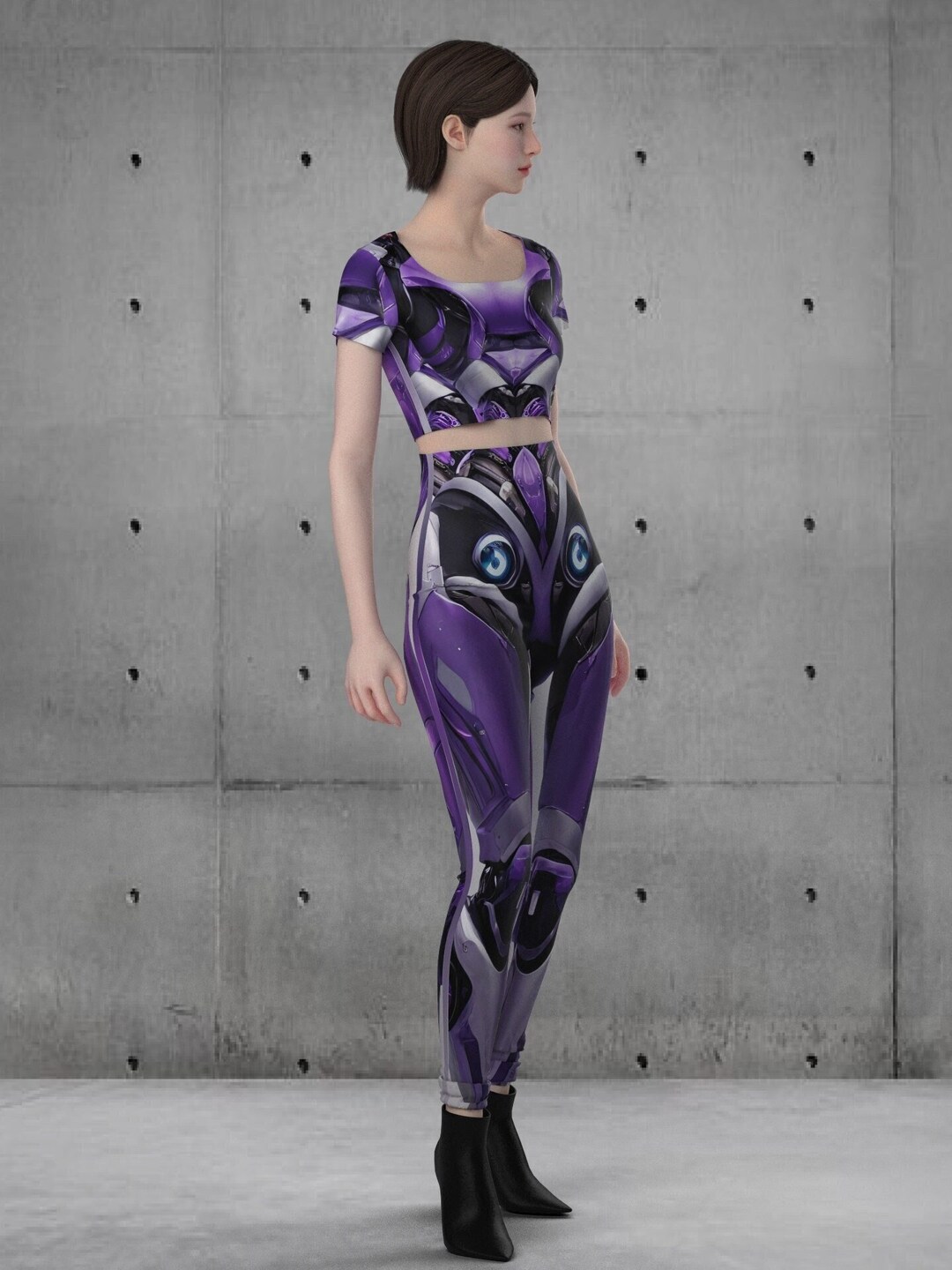 Cyberpunk Style Costume, Cyberpunk Top, Cyberpunk Legging, Custom Fit ...