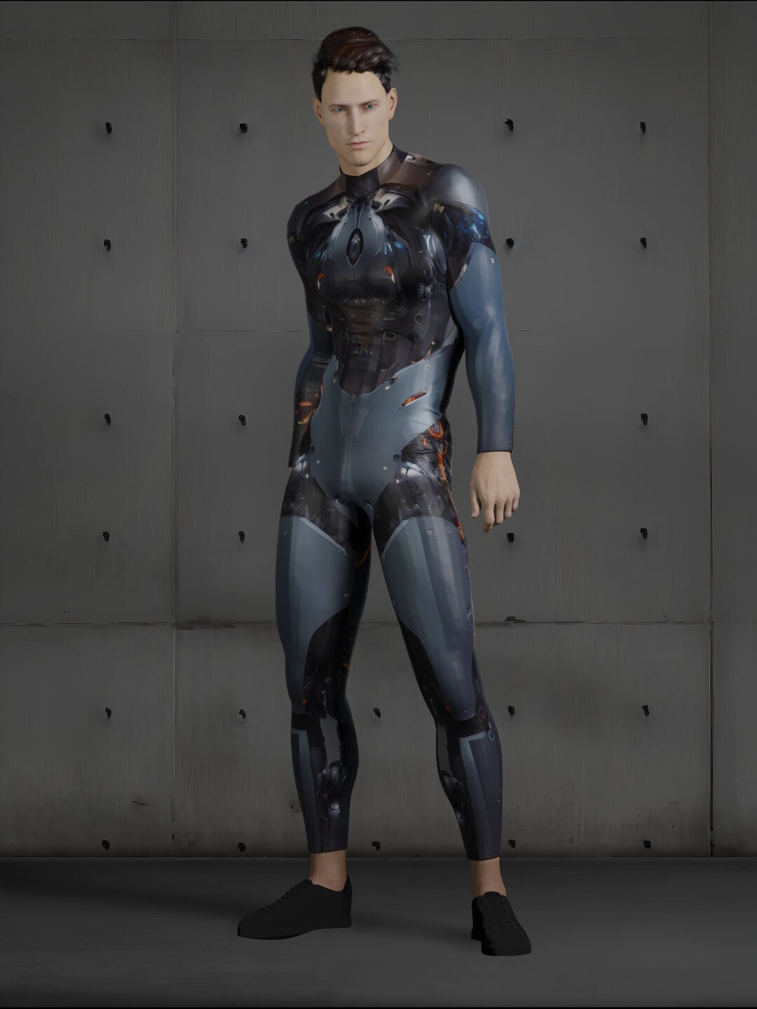 HAUTICO Cyborg Performance Costume for Men (customizable), Rave Party Outfit Men, Halloween ...