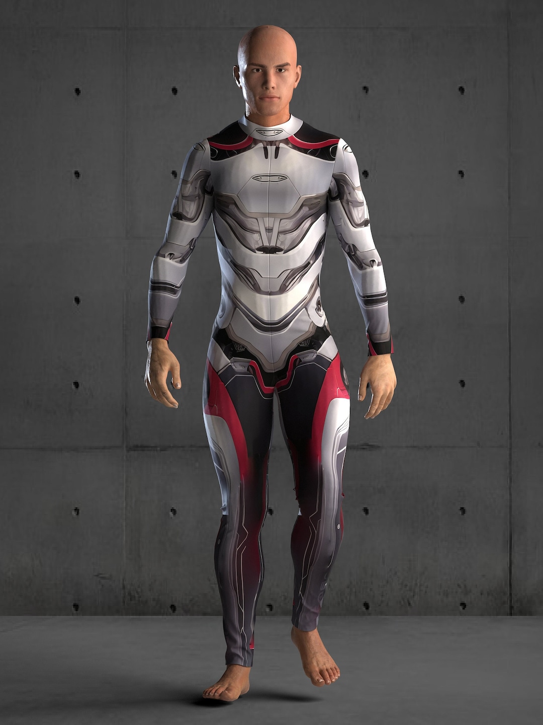 Silver Robot Costume Men (custom Fit Available), Rave Costume Men ...