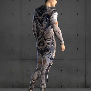 Skeleton Costume for Men, Rave Party Costume, Halloween Costume, A125M ...