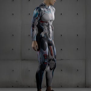 Robot Costume for Men, Rave and Festival Bodysuit, Cyber Skeleton ...