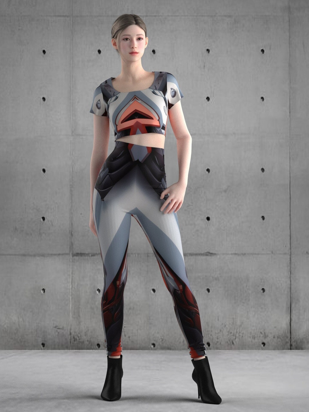 Cyberpunk Style Costume, Cyberpunk Top, Cyberpunk Legging, Custom Fit ...