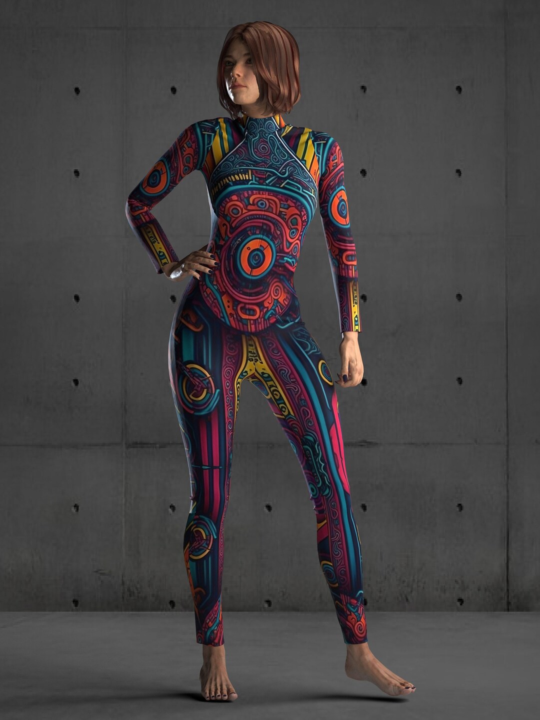 Psychedelic Costume custom Fit Available, Rainbow Pattern Costume ...