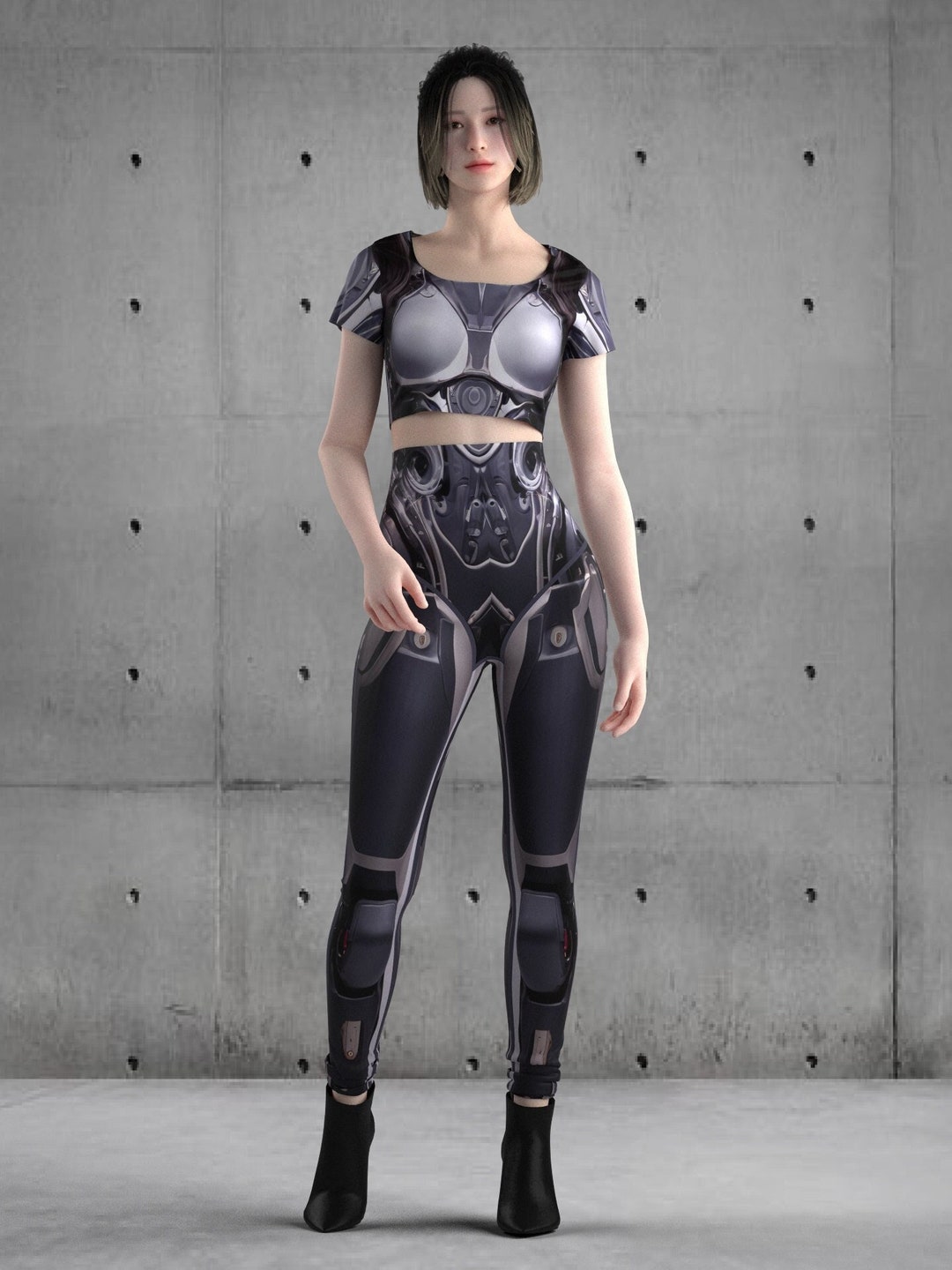 Cyberpunk Style Costume, Cyberpunk Top, Cyberpunk Legging, Custom Fit ...