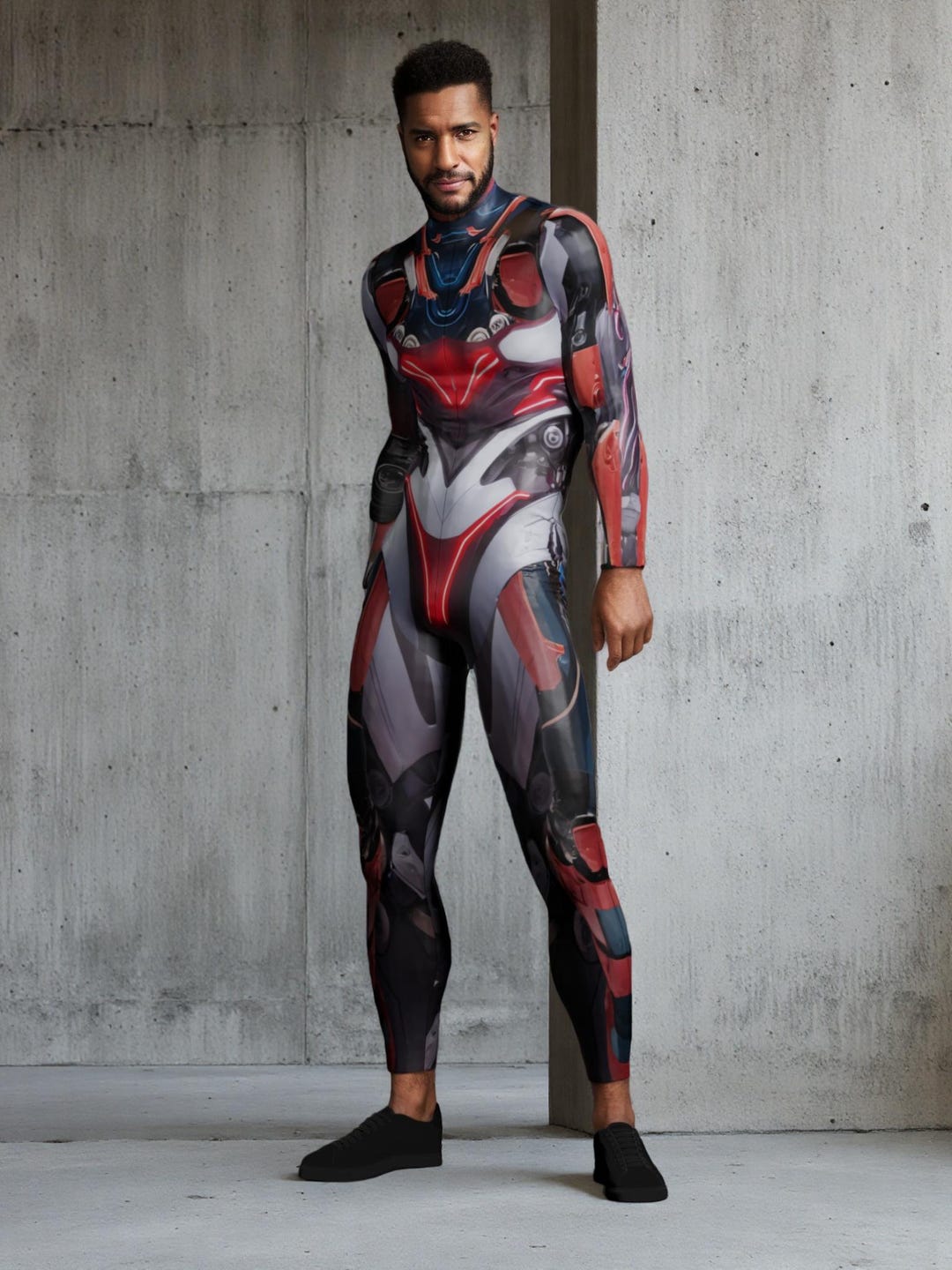 Red Cyborg Bodysuit, Men's Robot Armor Costume - Etsy