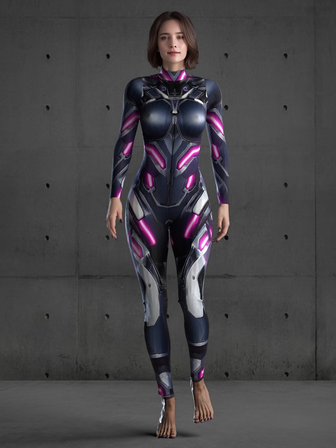 Cyber Armor Costume Women(custom Fit Available), Alien Clothing, Rave ...