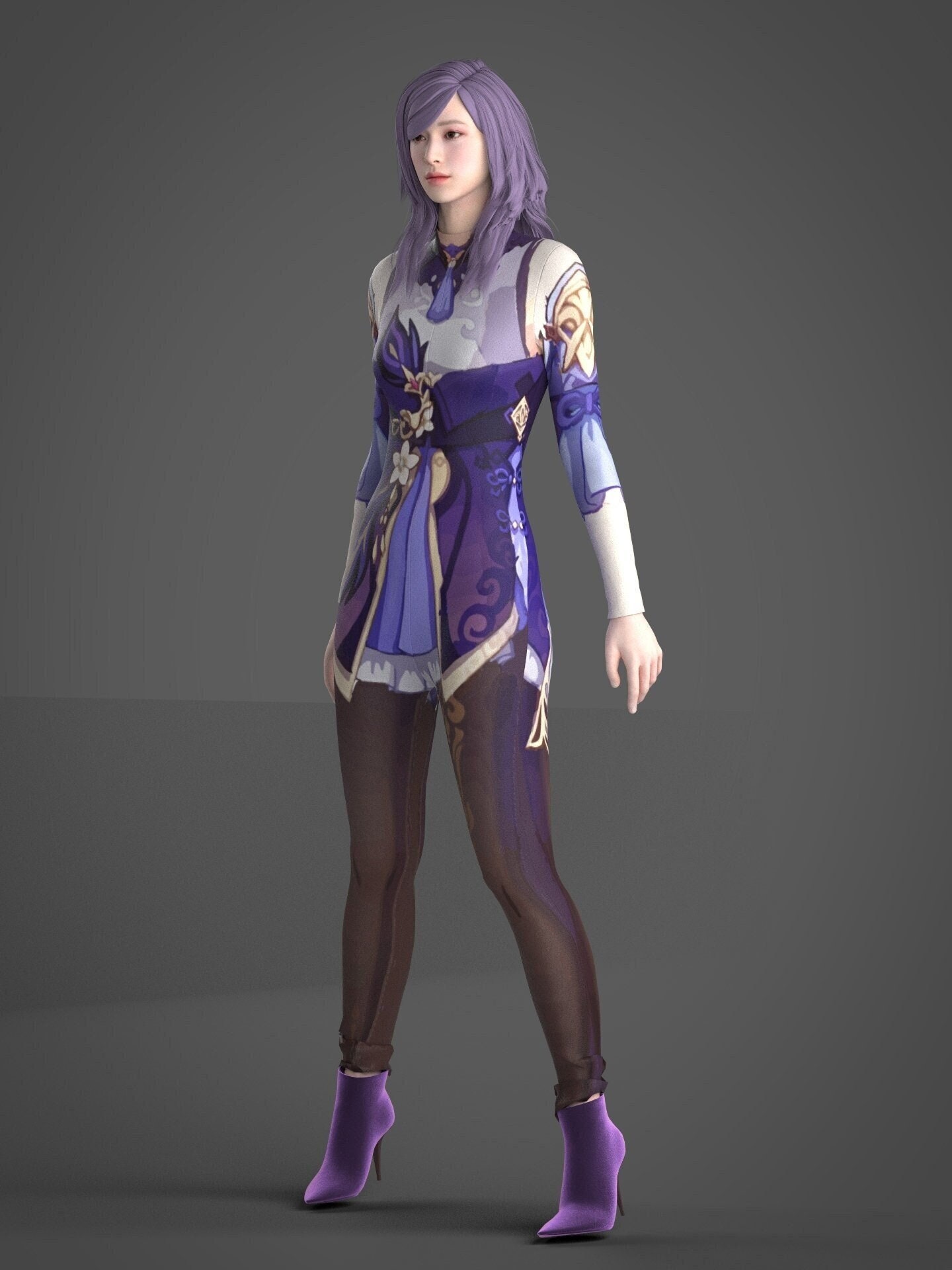 Keqing Costume, Halloween Costume, Bodysuit for Festivals, Rave Costume ...