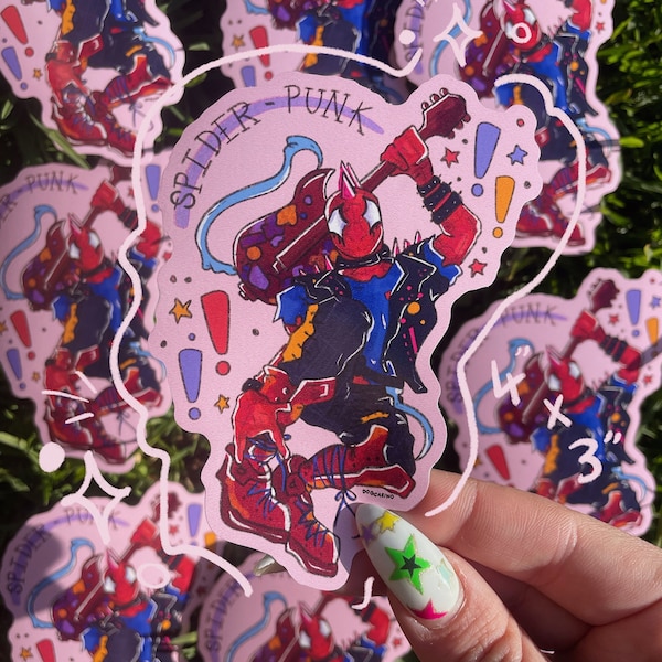 Spider Punk Sticker - Etsy
