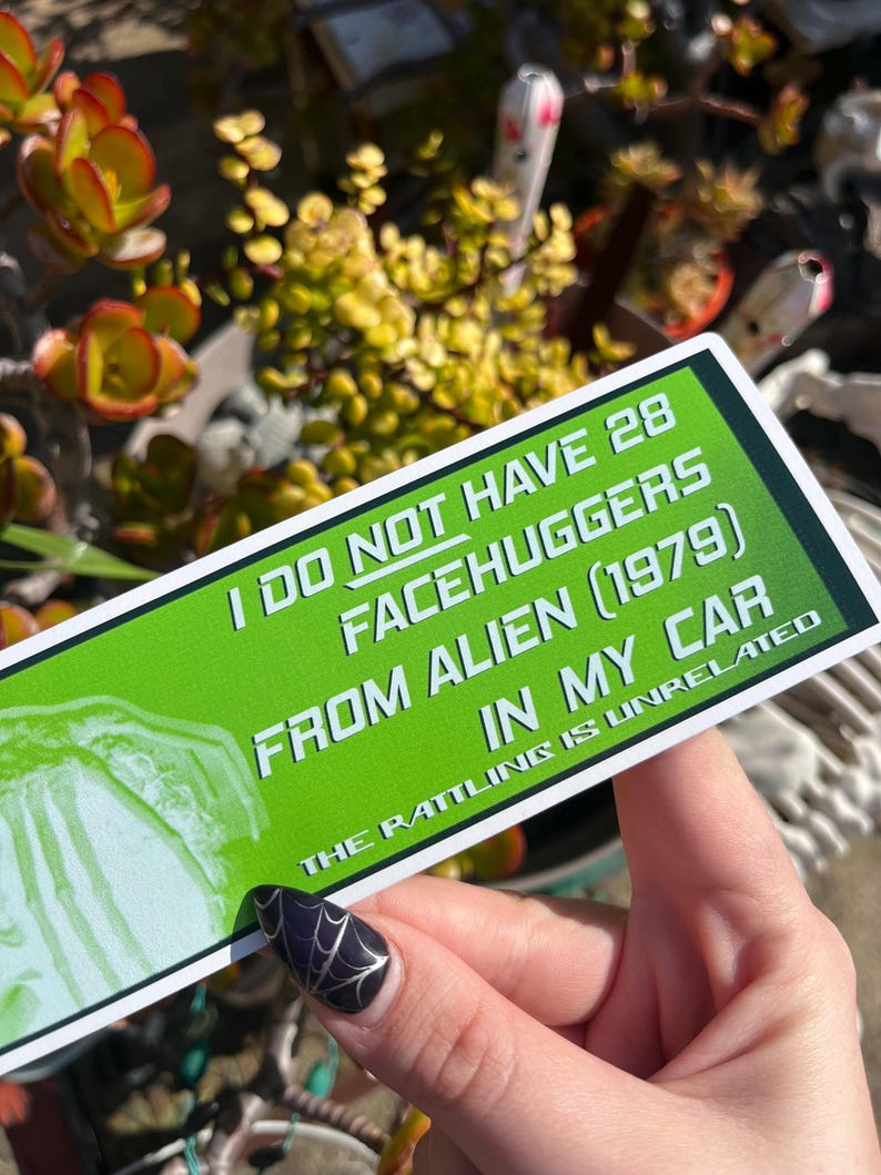 No Face Huggers Here! | Alien Car Sticker - Etsy