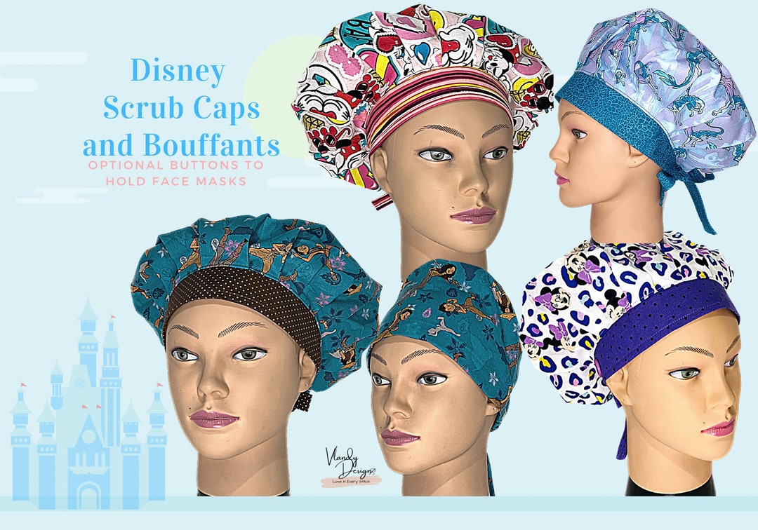 Disney Scrub Caps AND Bouffants (buttons Optional) - Etsy