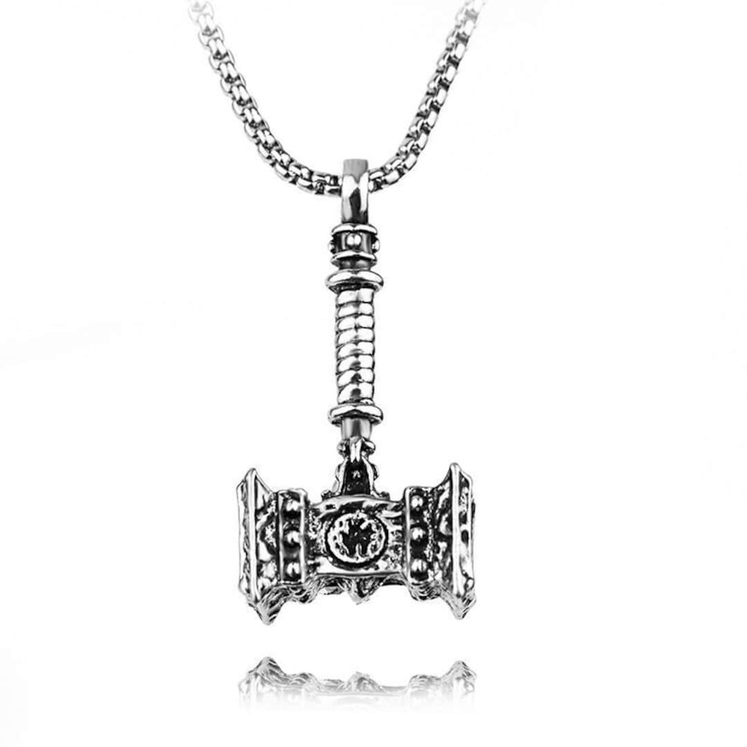 Thor Hammer Necklace - Thors Hammer Pendant - Dainty Vikings Necklace ...