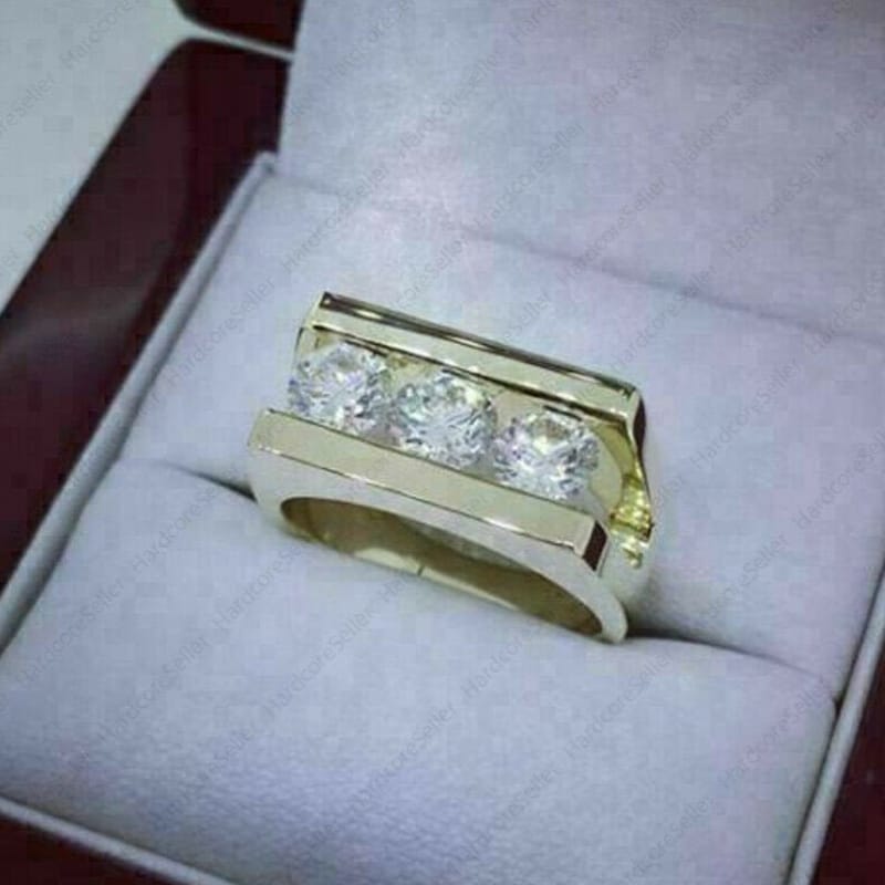 Yellow Stone Men Ring - Etsy