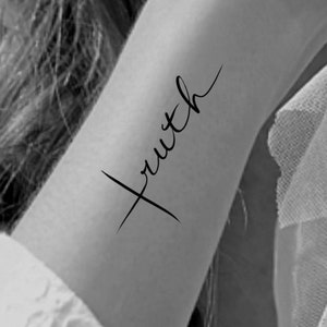 Truth Cross Temporary Tattoo - Etsy