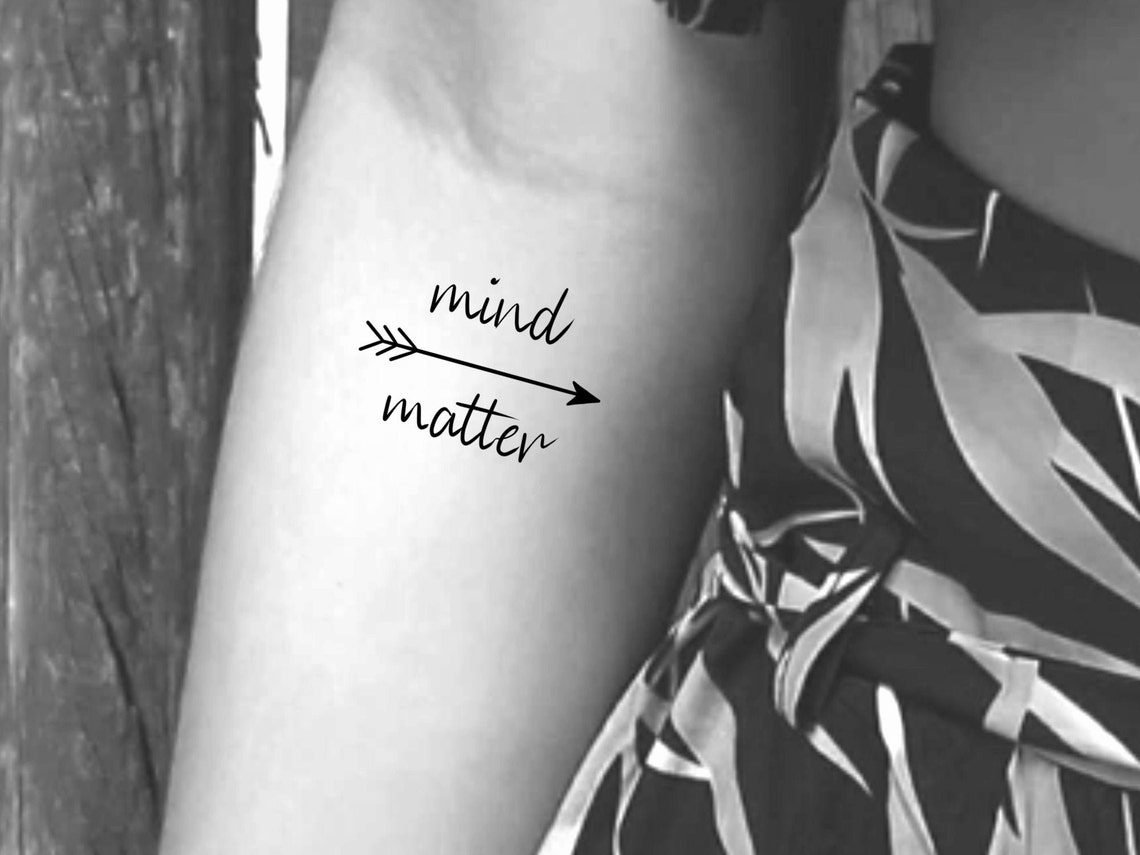 Mind Over Matter Temporary Tattoo - Etsy