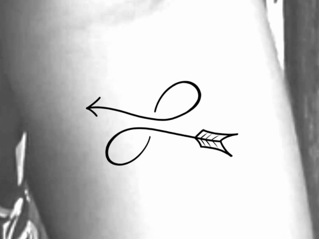 Infinity Arrow Temporary Tattoo - Etsy