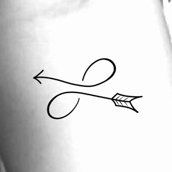 Infinity Arrow Tattoo - Etsy