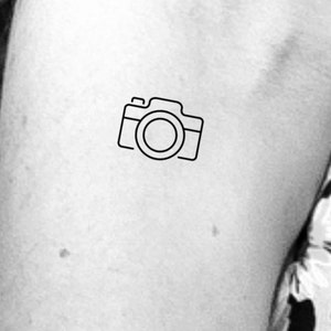 Small Camera Temporary Tattoo / Camera Outline Tattoo / Minimalist ...