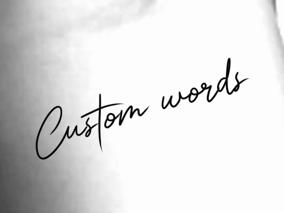 Custom Words Handwriting Temporary Tattoo - Etsy
